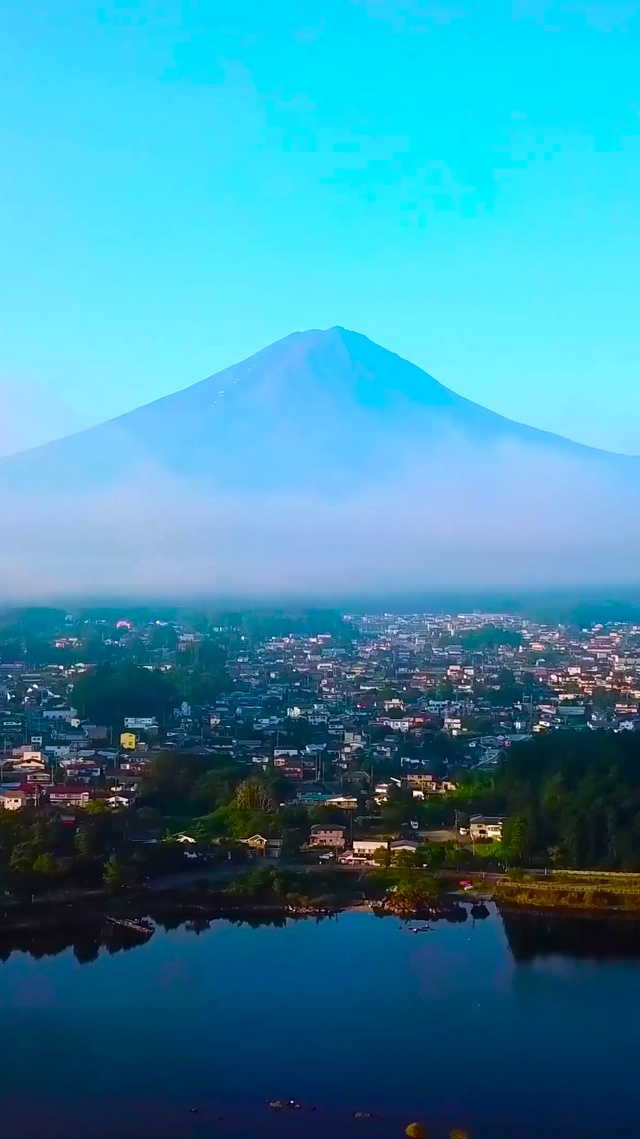 4K航拍富士山(风景手机动态壁纸) - 风景手机壁纸下载 - 元气壁纸