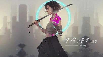 0192-美女机械武士(美女动态壁纸) - 动态壁纸下载 - 元气壁纸