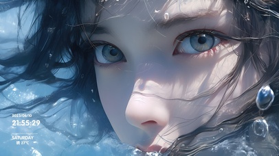水下大眼睛(美女动态壁纸) - 高清动态壁纸下载 - 元气壁纸