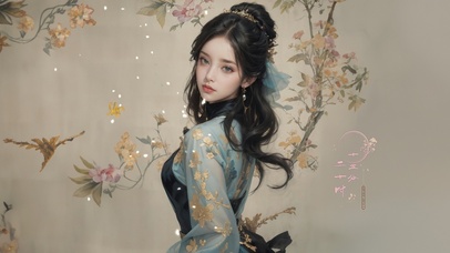 4K古风美女-BG-0127(美女动态壁纸) - 动态壁纸下载 - 元气壁纸