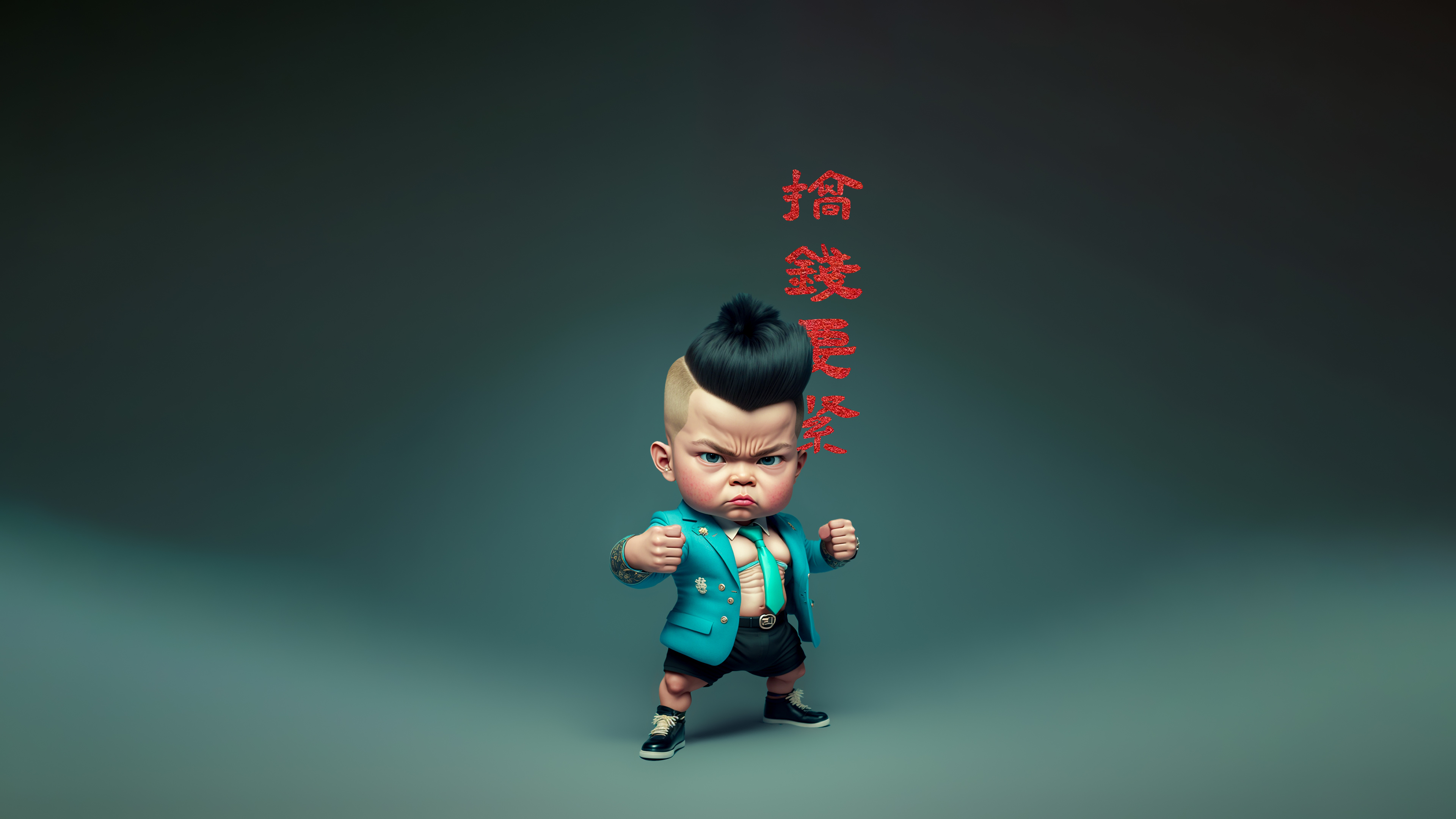 肌肉男孩 4K 搞钱 一心搞钱(风景静态壁纸) - 静态壁纸下载 - 元气壁纸