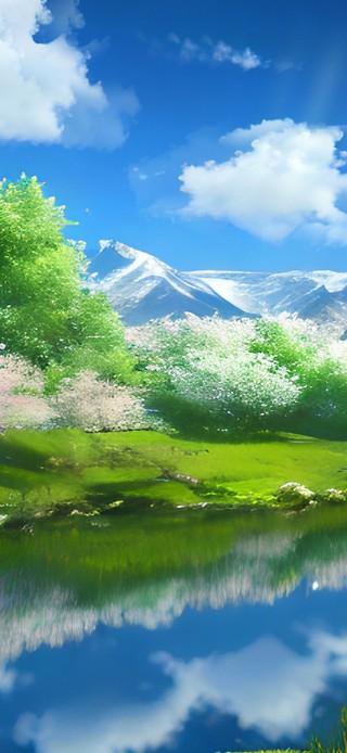 4k蓝天河流樱花壁纸 - 4k蓝天河流樱花手机壁纸 - 4k蓝天河流樱花手机动态壁纸 - 元气壁纸