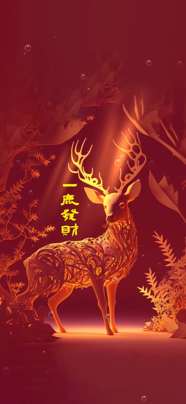 一鹿发财 4K(动物手机动态壁纸) - 动物手机壁纸下载 - 元气壁纸