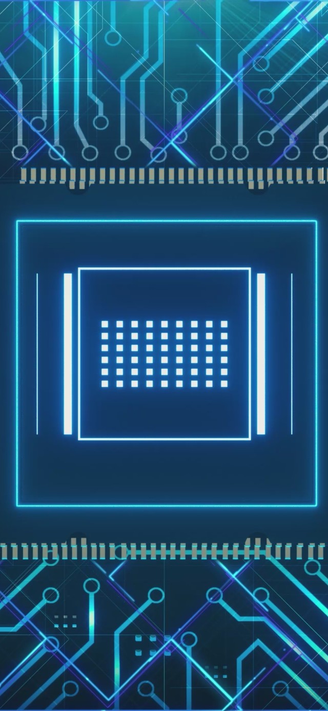 科技芯片蓝色光线(科幻手机动态壁纸) - 科幻手机壁纸下载 - 元气壁纸