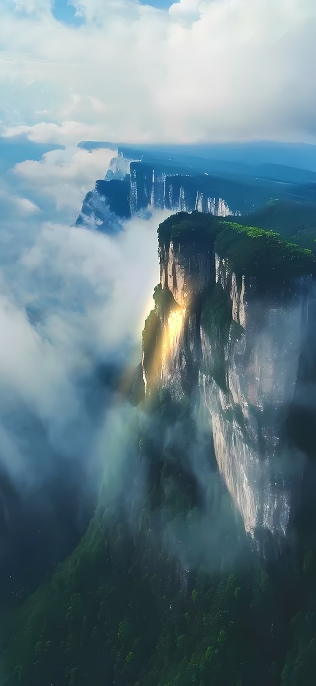 4k高山悬崖云端(风景手机动态壁纸) - 风景手机壁纸下载 - 元气壁纸