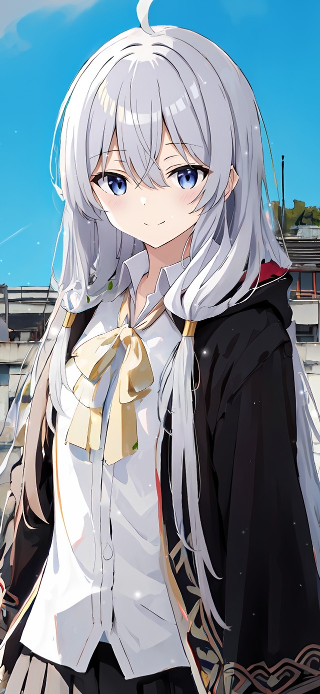 AI-旧城白发少女(美女手机动态壁纸) - 美女手机壁纸下载 - 元气壁纸