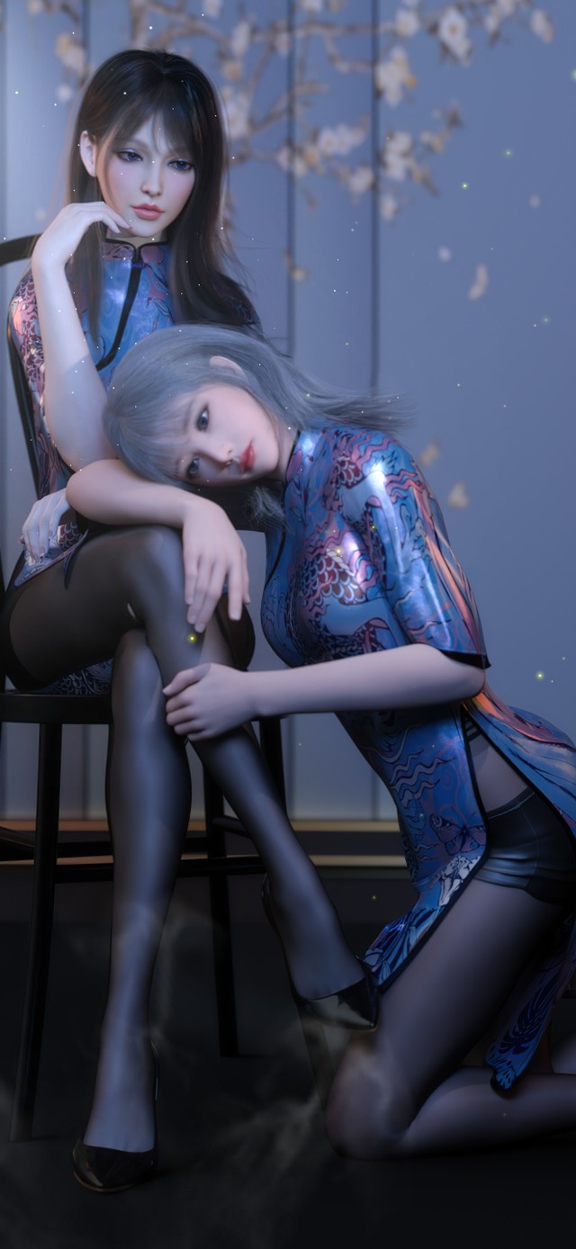 edda旗袍姐妹(美女手机动态壁纸) - 美女手机壁纸下载 - 元气壁纸