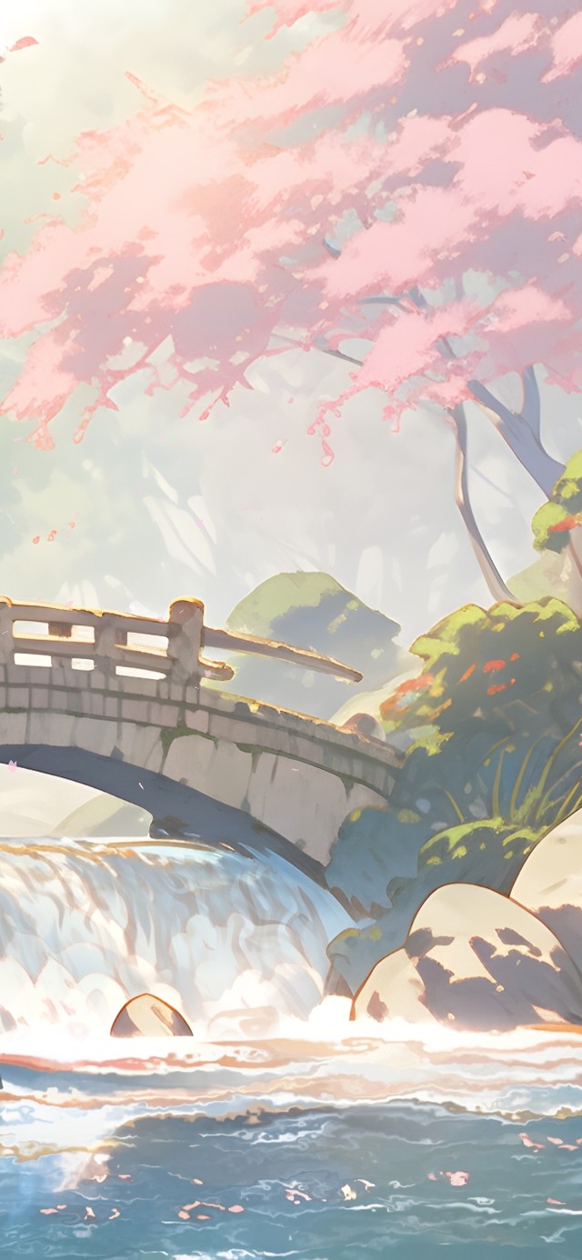 樱花栈桥(风景手机动态壁纸) - 风景手机壁纸下载 - 元气壁纸