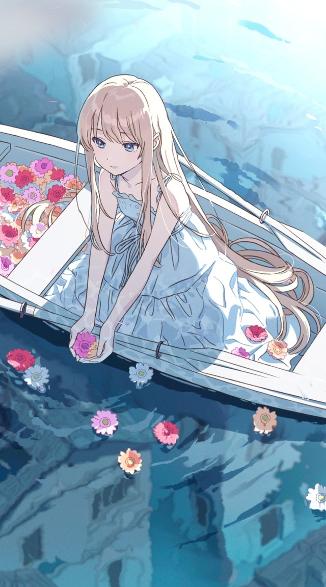 4k 花儿与少女(动漫手机动态壁纸) - 动漫手机壁纸下载 - 元气壁纸