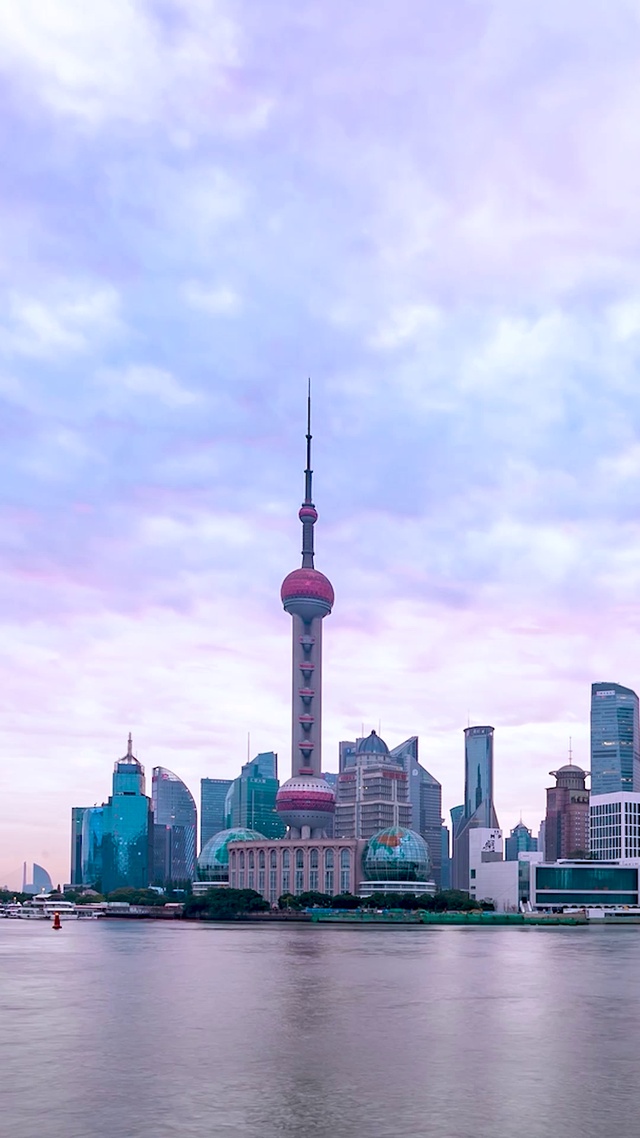 4K 高清 上海外滩晚霞余晖(风景手机动态壁纸) - 风景手机壁纸下载 - 元气壁纸