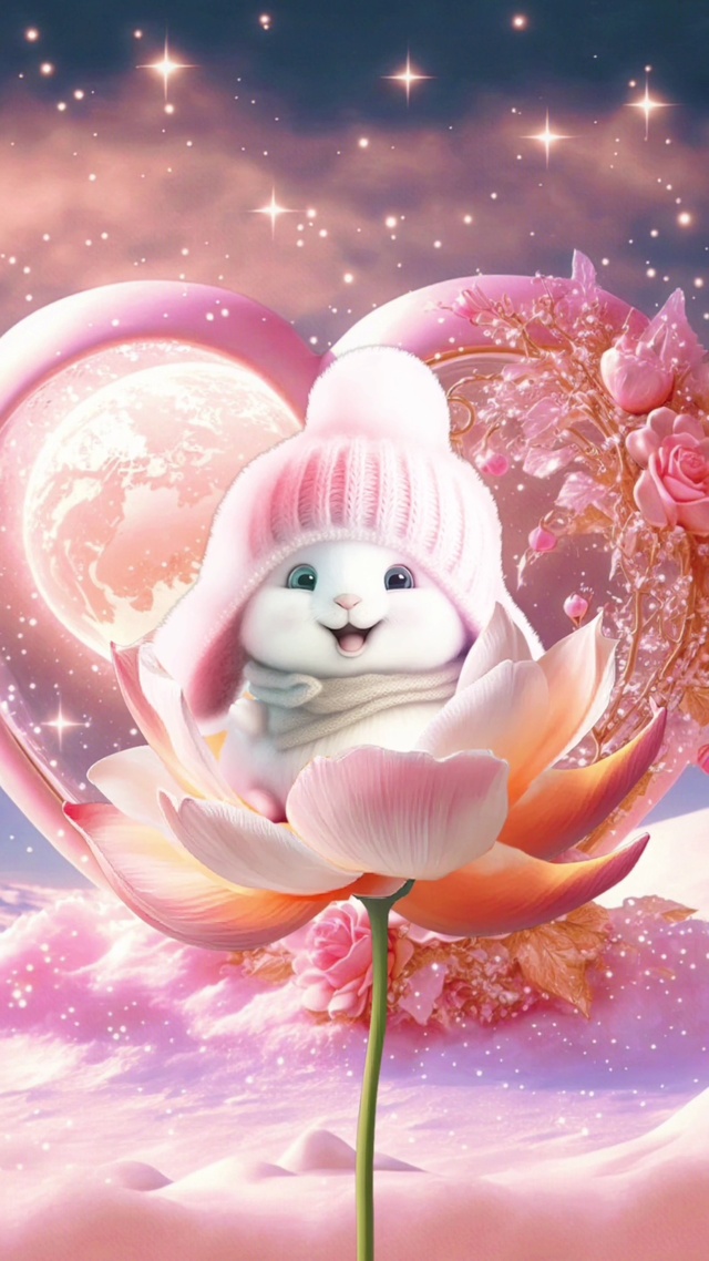 粉色兔子(风景手机动态壁纸) - 风景手机壁纸下载 - 元气壁纸