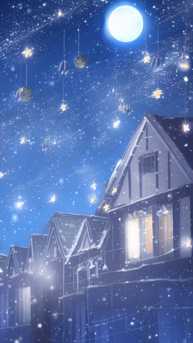 二次元街道夜景(动漫手机动态壁纸) - 动漫手机壁纸下载 - 元气壁纸