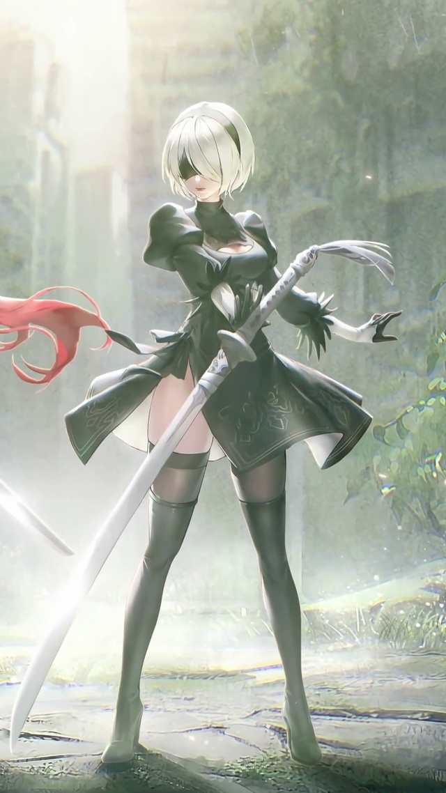 尼尔机械纪元2b动态壁纸(游戏手机动态壁纸) - 游戏手机壁纸下载 - 元气壁纸