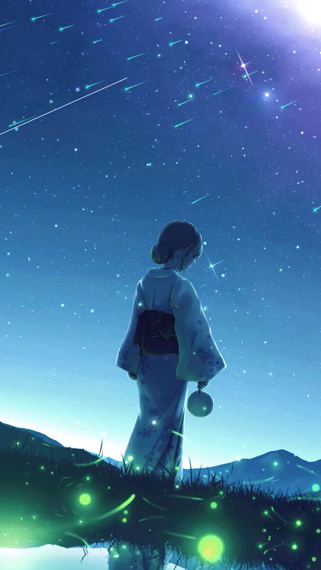 4K萤火星空(动漫手机动态壁纸) - 动漫手机壁纸下载 - 元气壁纸