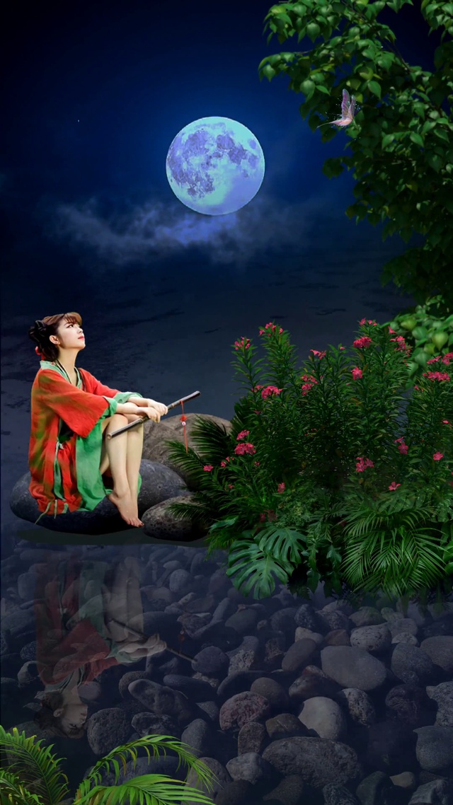 静思(美女手机动态壁纸) - 美女手机壁纸下载 - 元气壁纸