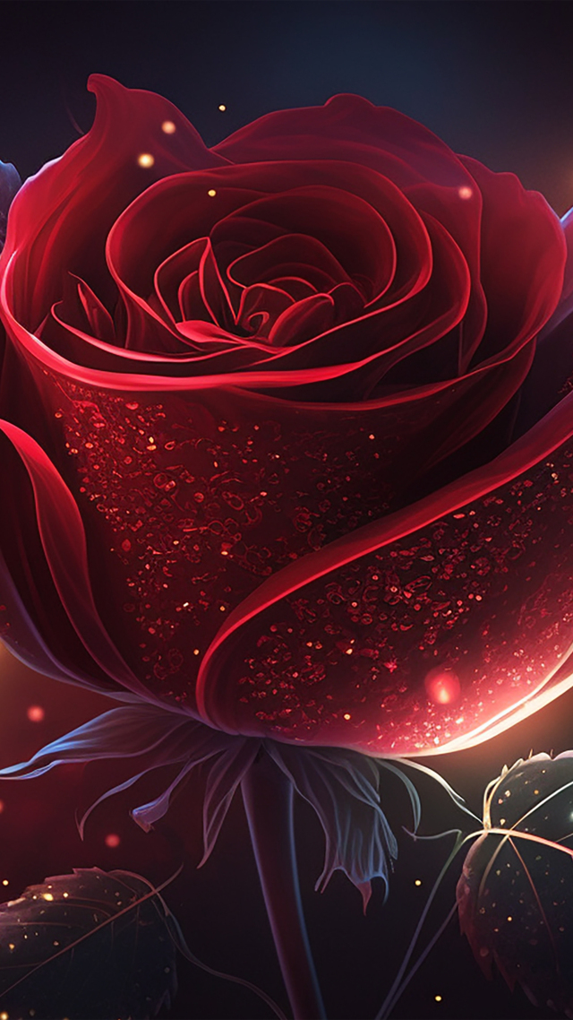 4K玫瑰 红玫瑰(风景手机静态壁纸) - 风景手机壁纸下载 - 元气壁纸