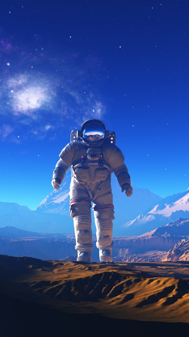 宇航员在外太空科幻手机静态壁纸 科幻手机壁纸下载 元气壁纸