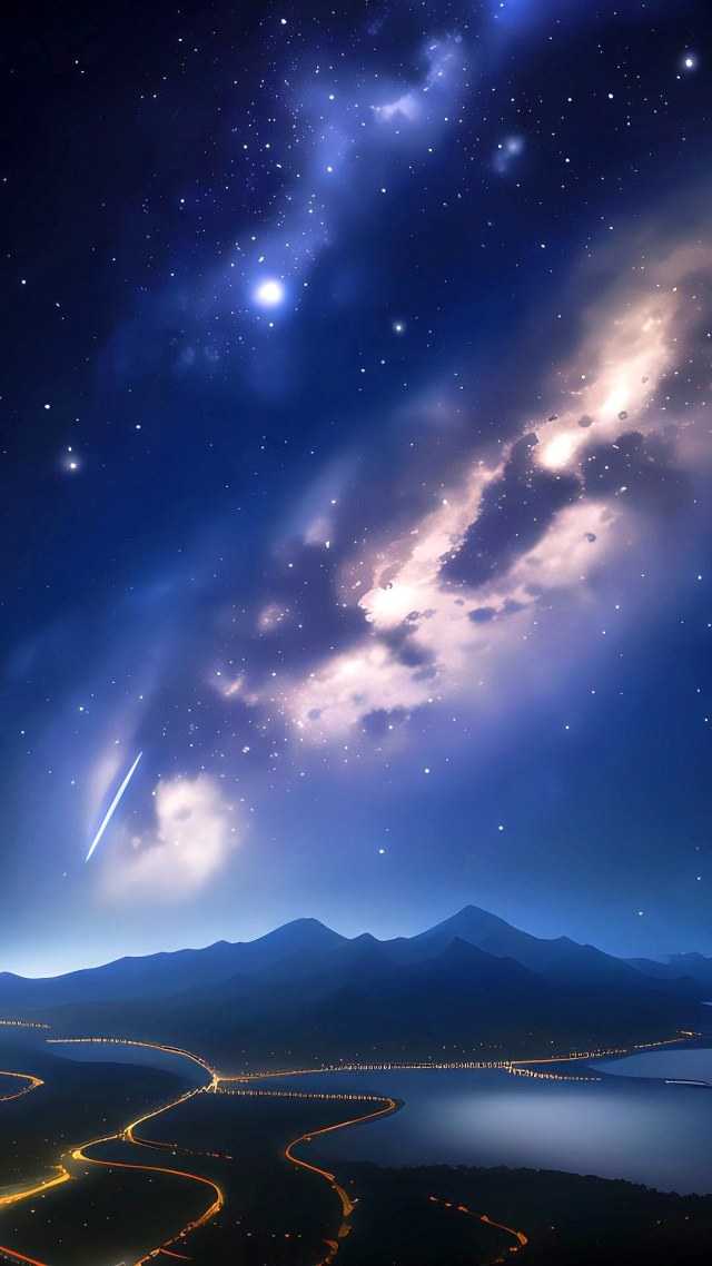 唯美星河风景手机静态壁纸 风景手机壁纸下载 元气壁纸
