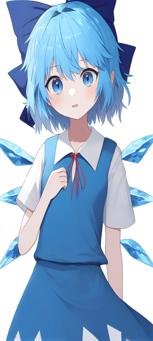 可爱蓝色短发妹妹(动漫手机静态壁纸) - 动漫手机壁纸下载 - 元气壁纸