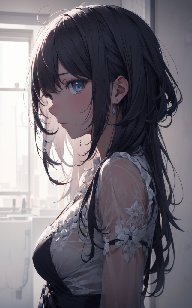 侧颜少女动漫手机静态壁纸 动漫手机壁纸下载 元气壁纸