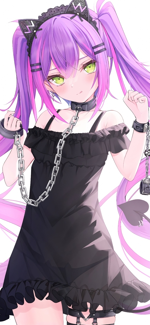 带铁链少女(动漫手机静态壁纸) - 动漫手机壁纸下载 - 元气壁纸