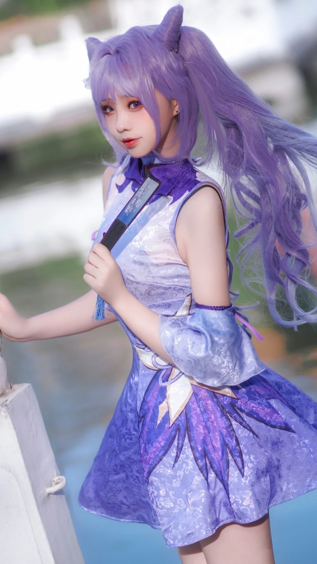 原神刻晴同人旗袍美女手机静态壁纸 美女手机壁纸下载 元气壁纸