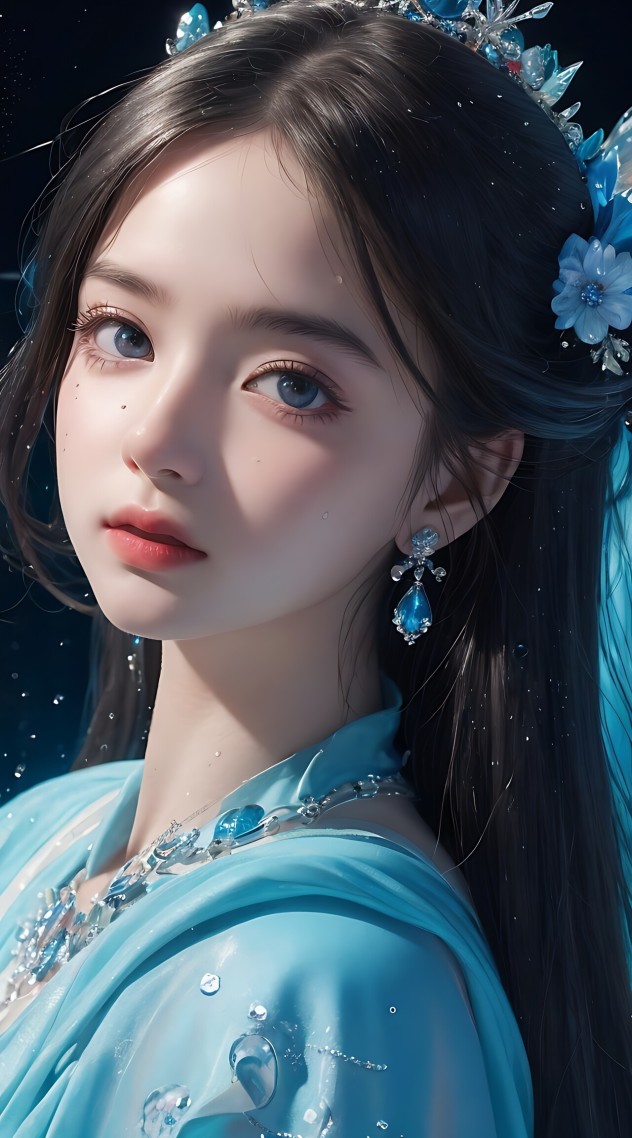 4k高清美女蓝宝石武侠公主动漫手机静态壁纸 动漫手机壁纸下载 元气壁纸