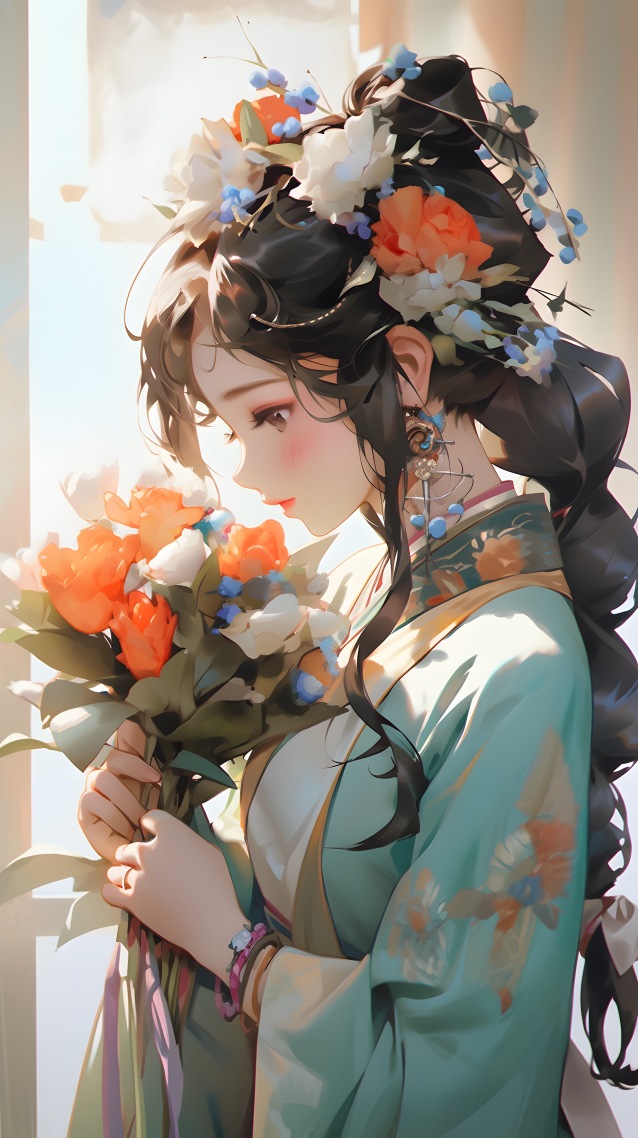 古风手绘美女动漫手机静态壁纸 动漫手机壁纸下载 元气壁纸