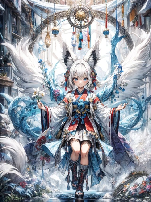 4K 狐族少女(动漫手机静态壁纸) - 动漫手机壁纸下载 - 元气壁纸