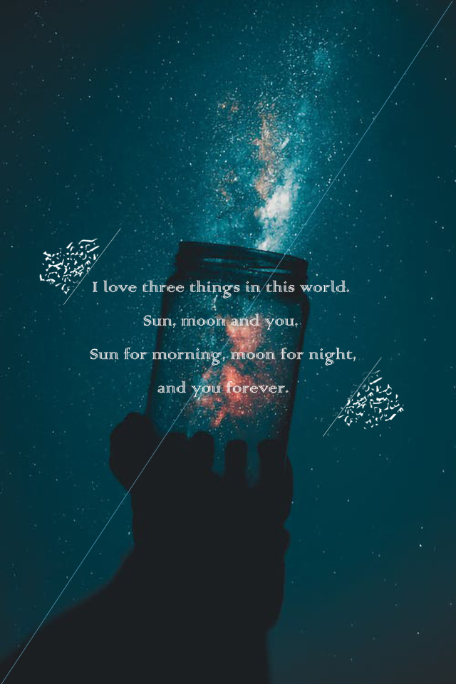sun, moon, you(小清新手机静态壁纸) - 小清新手机壁纸下载 - 元气壁纸