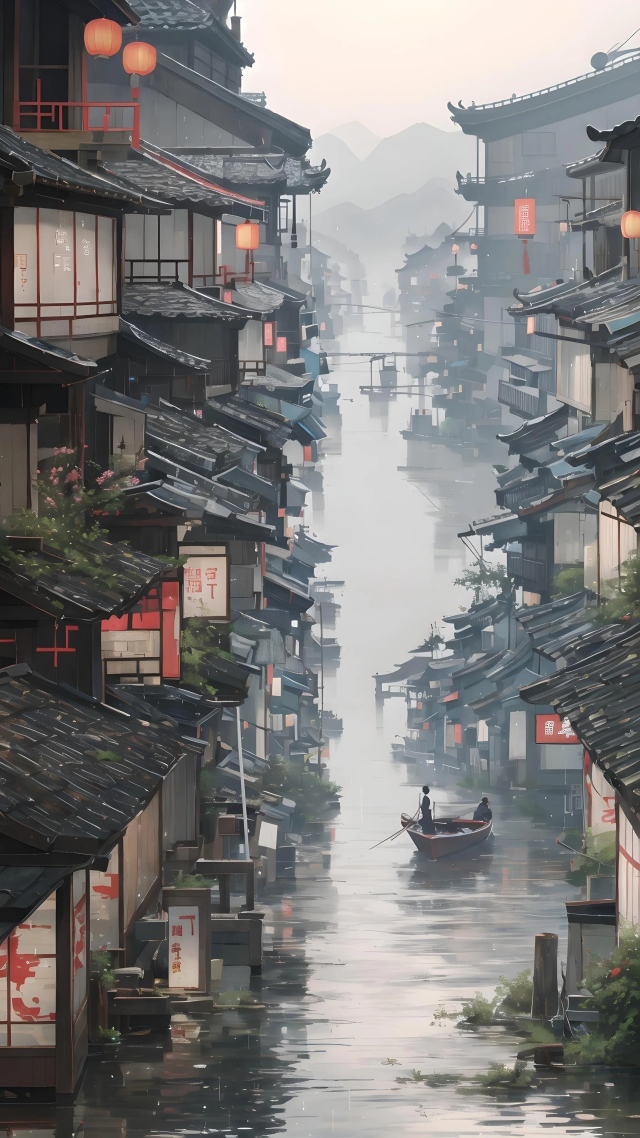 江南水乡风景手机静态壁纸 风景手机壁纸下载 元气壁纸
