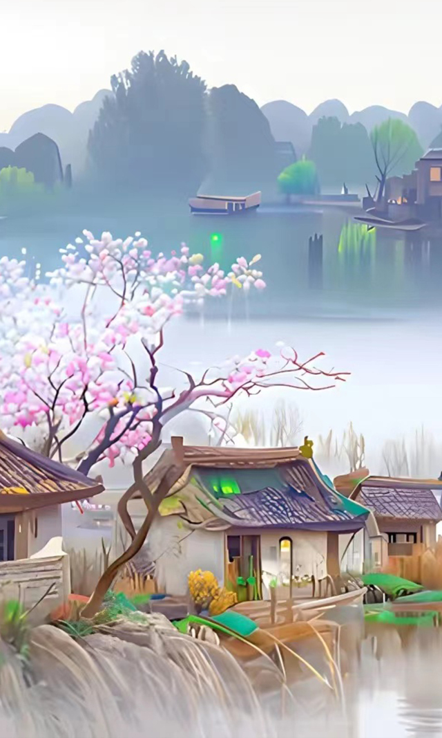 天青色烟雨风景手机静态壁纸 风景手机壁纸下载 元气壁纸